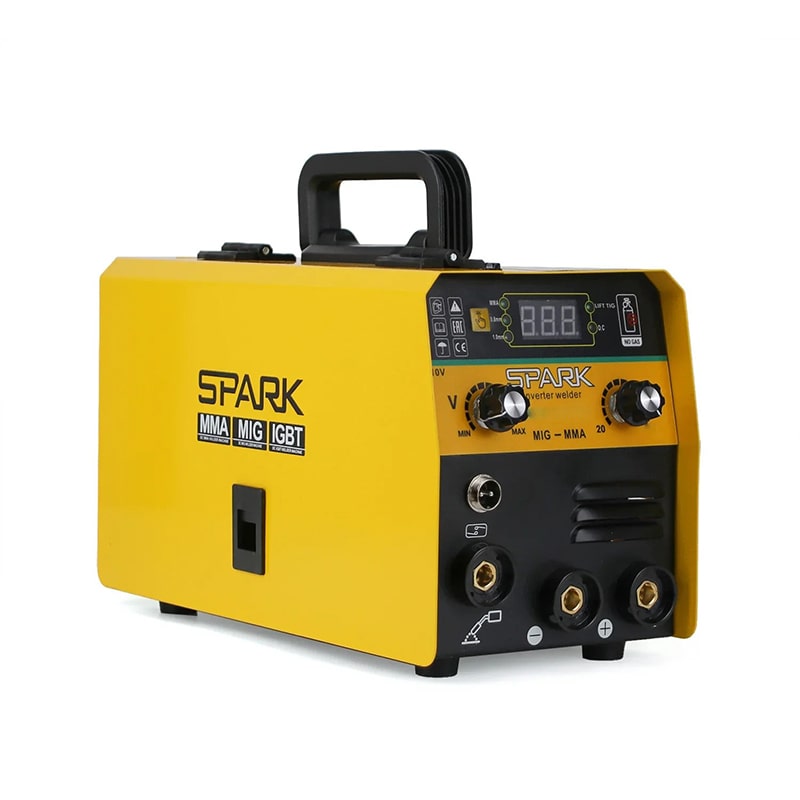 კემპის და შედუღების აპარატი FLUX მავრთულზე - SPARK MIG 300 / TIG/ MMA ...