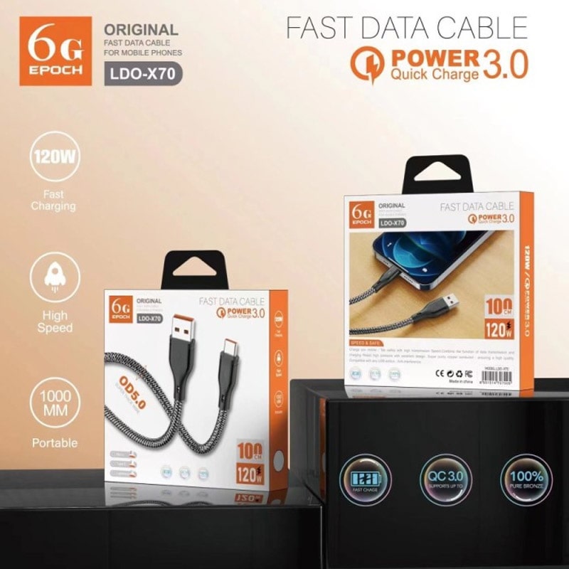 ანდროიდის USB დამტენი კაბელი Type-C OEM LDO-X70 – ყიდვა ყველაზე იაფად ...