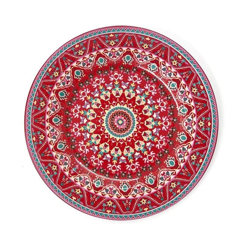 Ceramic Plate Set with Salt Shakers Maghsoud 9PCS Red – ყიდვა ყველაზე ...