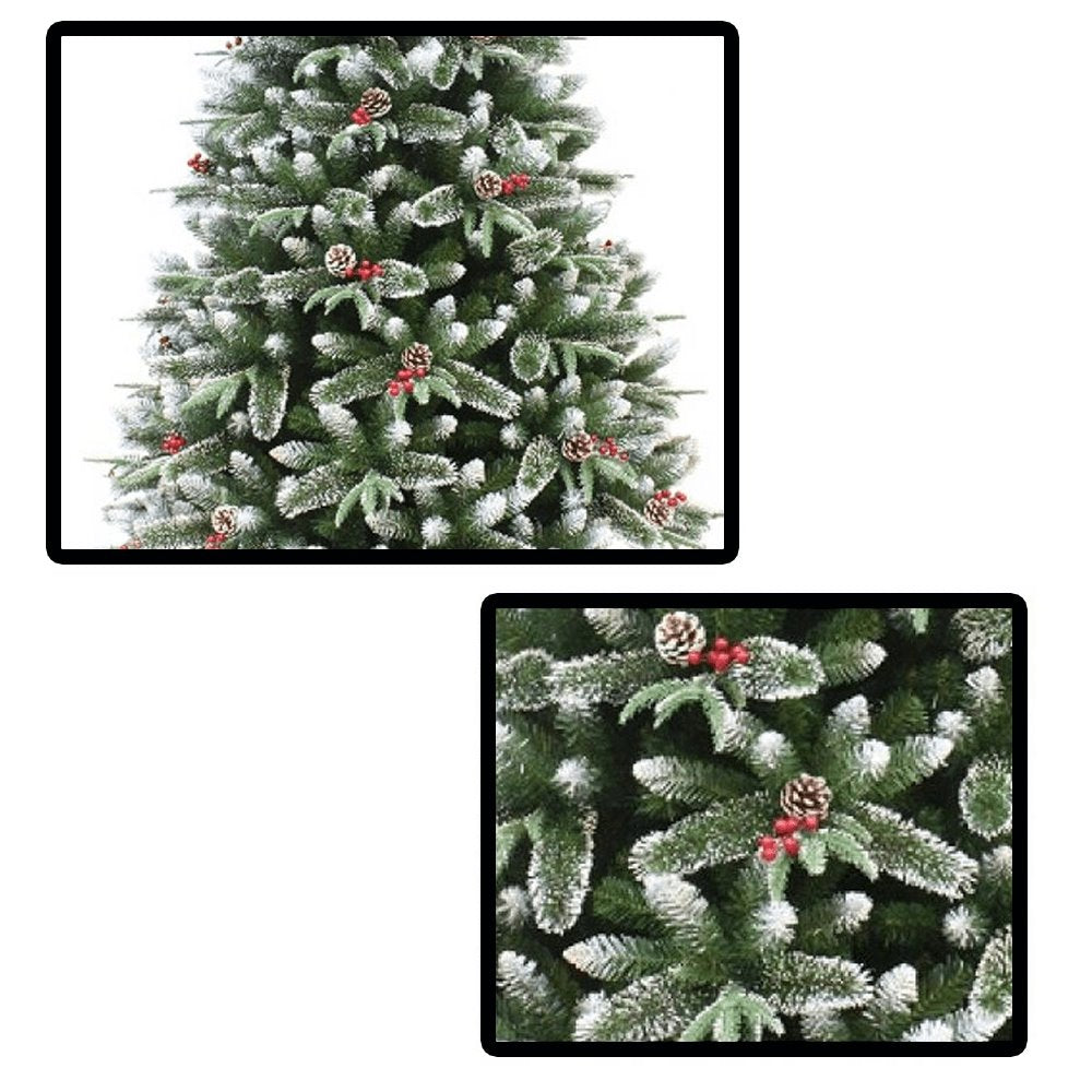 ნაძვის ხე 270 სმ - სილიკონის წიწვებით, კენკრით და გირჩით Spoly – ყიდვა ...